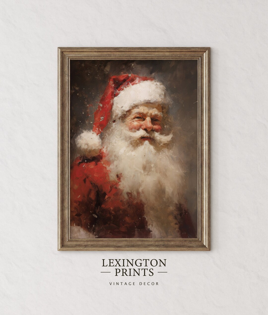 Santa Portrait Vintage Christmas Wall Art Printable Christmas Santa ...