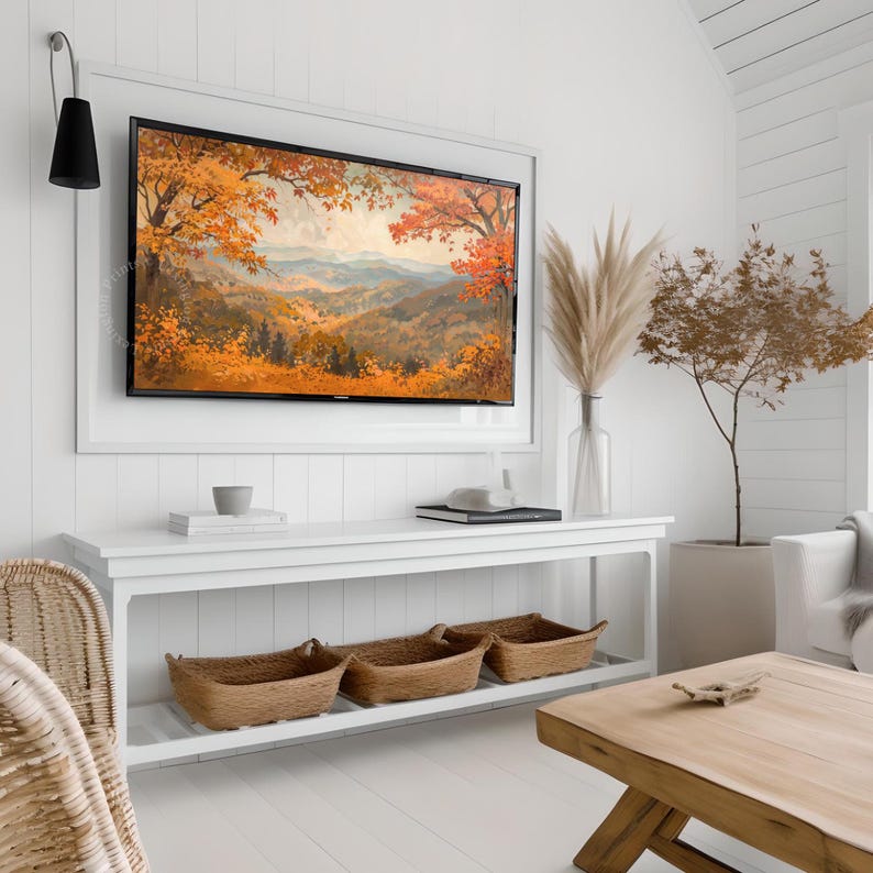 Fall Forest Landscape TV Art Fall TV Art, Samsung Frame TV Art, Autumn ...