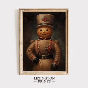 Cute Military Gingerbread Man Christmas Portrait Printable Christmas ...