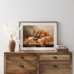 Fall Wall Decor Harvest Printable Pumpkin Painting Rustic Fall Art ...