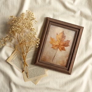 Rustic Fall Decor Wall Art Leaf Art Still Life Printable Vintage Autumn ...