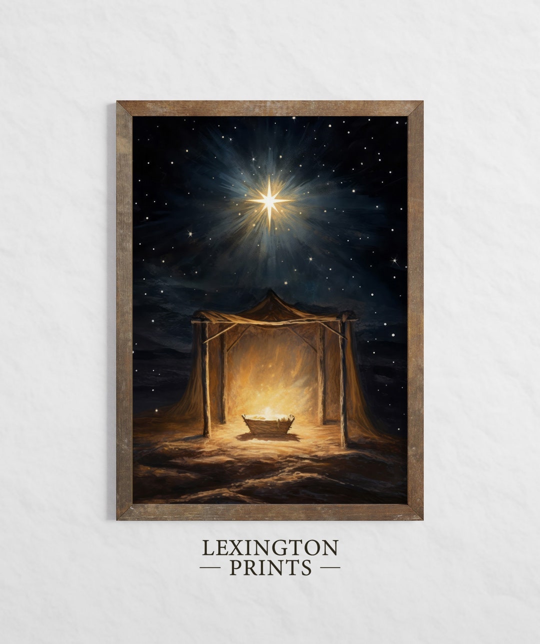 Nativity Star Christian Wall Art Christian Nativity Christmas Wall Art ...