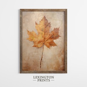 Rustic Fall Decor Wall Art Leaf Art Still Life Printable Vintage Autumn ...
