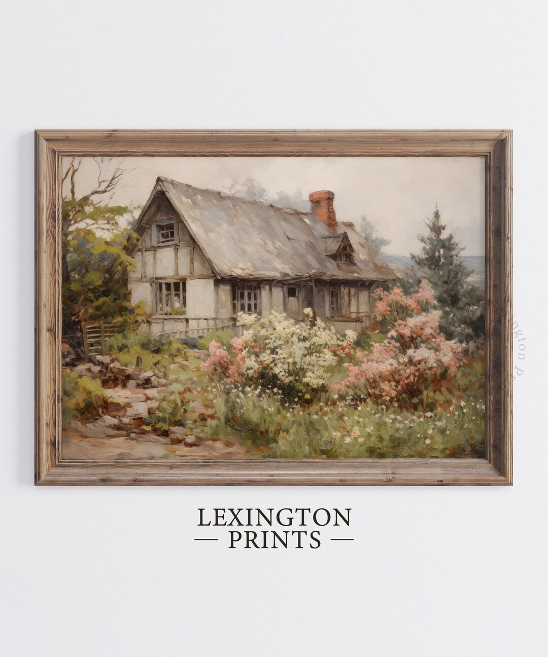 Rustic Cottage Garden Print, Cottagecore Decor Farmhouse Print, Vintage ...