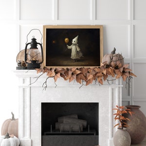Cute Ghost Decor Vintage Halloween Decor Printable Wall Art Ghost ...