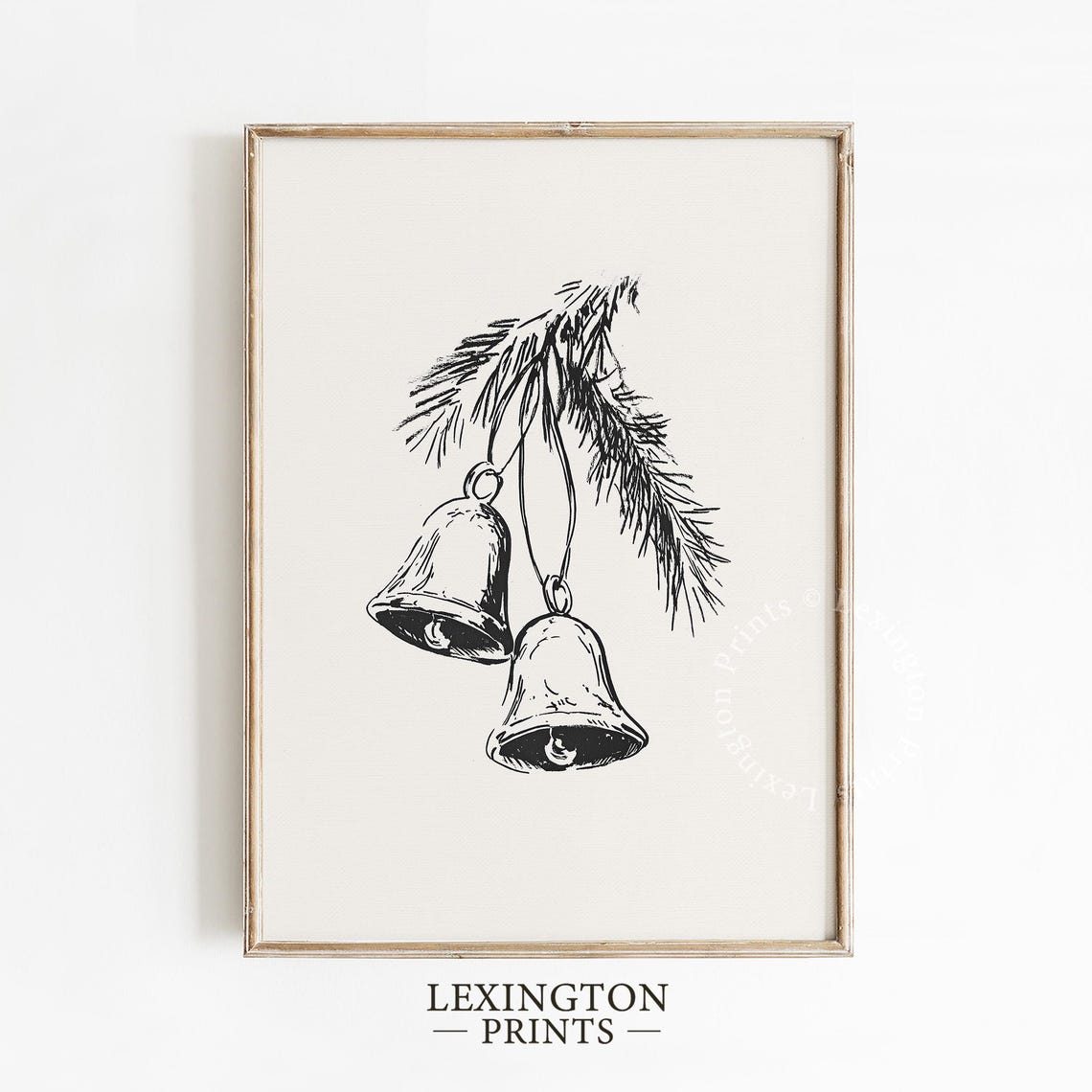 Jingle Bells Sketch Art, Christmas PRINTABLE Wall Art, Trendy Christmas ...