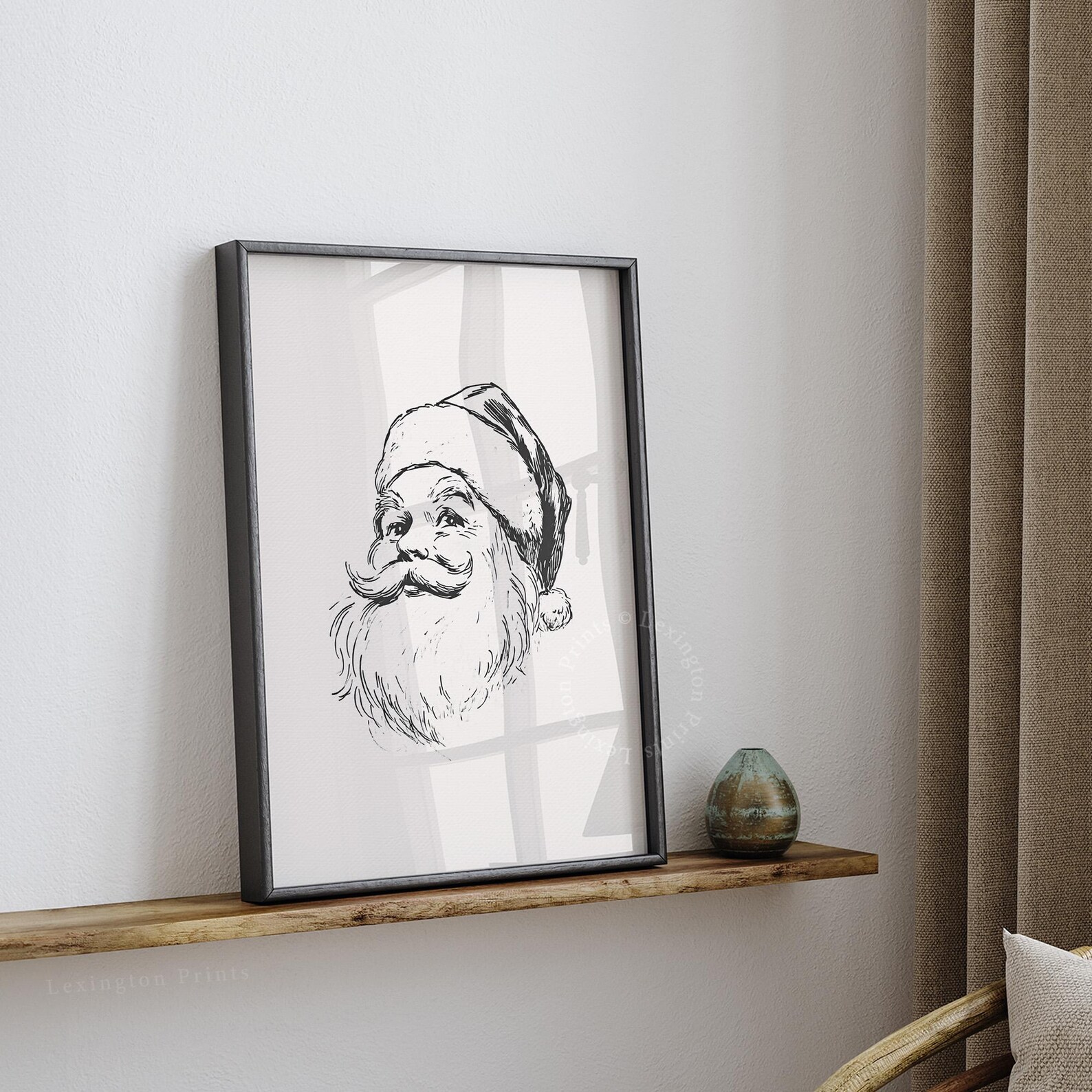 Christmas Sketch Gallery Wall Art Set of 6, Vintage PRINTABLE Christmas ...