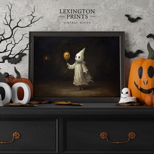 Cute Ghost Decor Vintage Halloween Decor Printable Wall Art Ghost ...