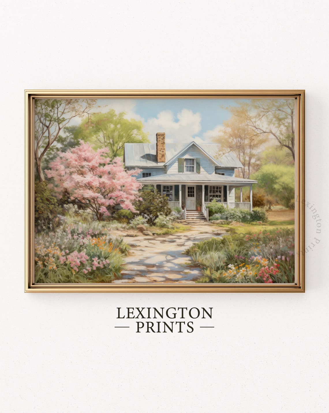 Spring Cottage Home Print, Light Spring Decor, Cottagecore Decor ...