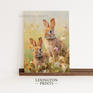 Spring Bunny Rabbits Spring Decor Vintage Spring Printable Farmhouse ...