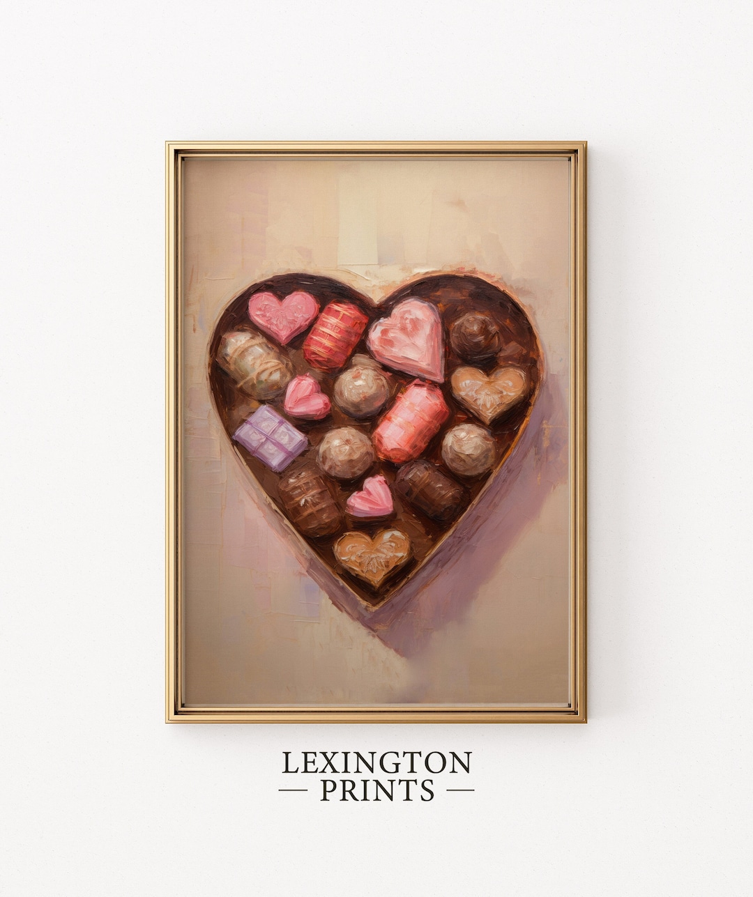 Heart Shaped Chocolate Box Valentines Day Decor Valentines Wall Art ...