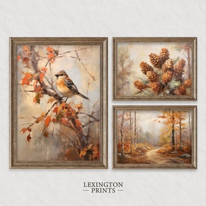 Fall Gallery Wall SET of 10 Vintage Fall Wall Art Fall Printable Rustic ...