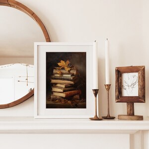 Rustic Fall Decor Wall Art Book Art Still Life Printable Vintage Autumn ...