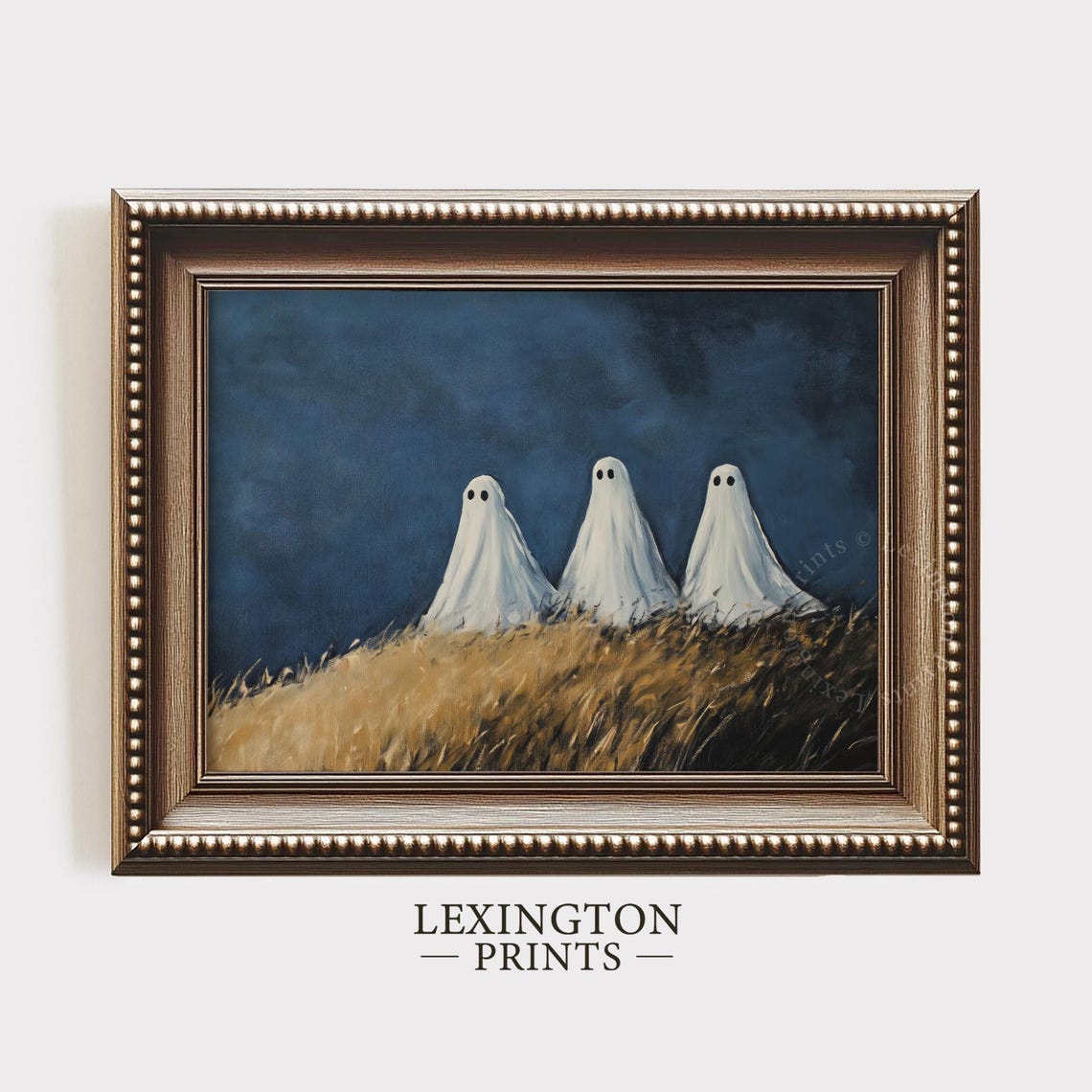 Halloween Ghost Landscape Print, Halloween Printable Wall Art, Trendy ...