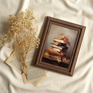 Rustic Fall Decor Wall Art Book Art Still Life Printable Vintage Autumn ...