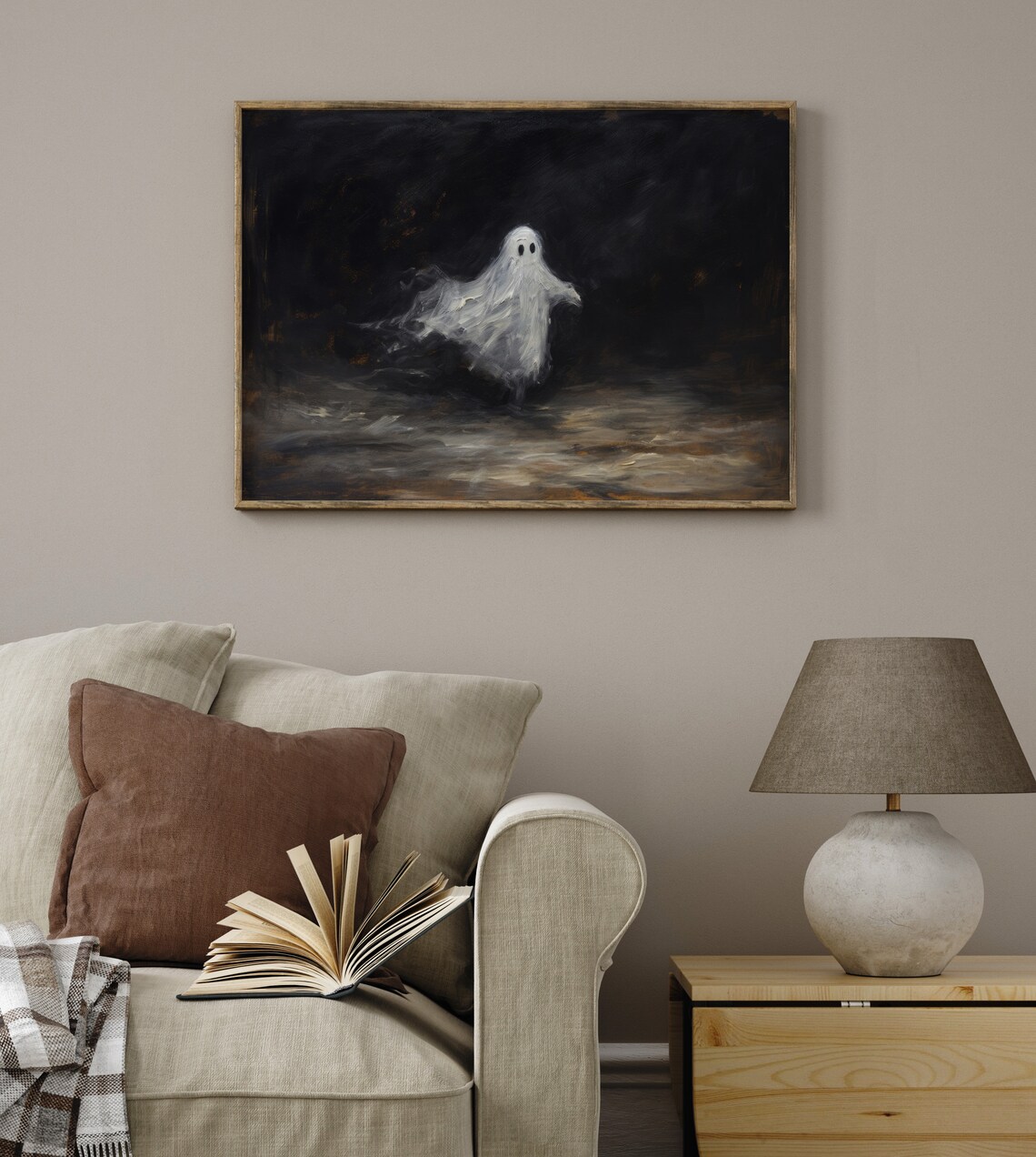 Cute Ghost Decor Vintage Halloween Decor Printable Wall Art - Etsy