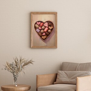 Heart Shaped Chocolate Box Valentines Day Decor Valentines Wall Art ...