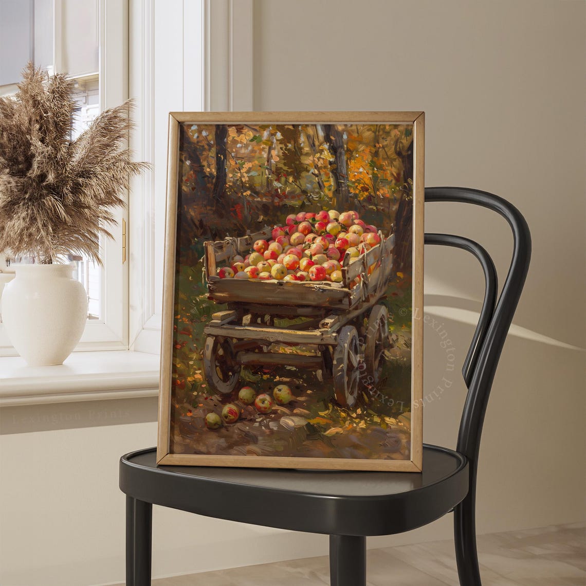 Rustic Apple Cart Print, Fall PRINTABLE Wall Art, Fall Print Autumn ...