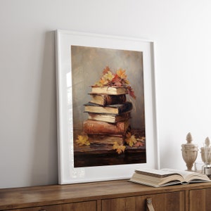 Rustic Fall Decor Wall Art Book Art Still Life Printable Vintage Autumn ...