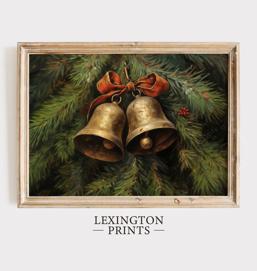 Christmas Jingle Bells Christmas Wall Art Brass Bells Vintage Christmas ...