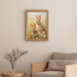 Spring Bunny Rabbits Spring Decor Vintage Spring Printable Farmhouse ...
