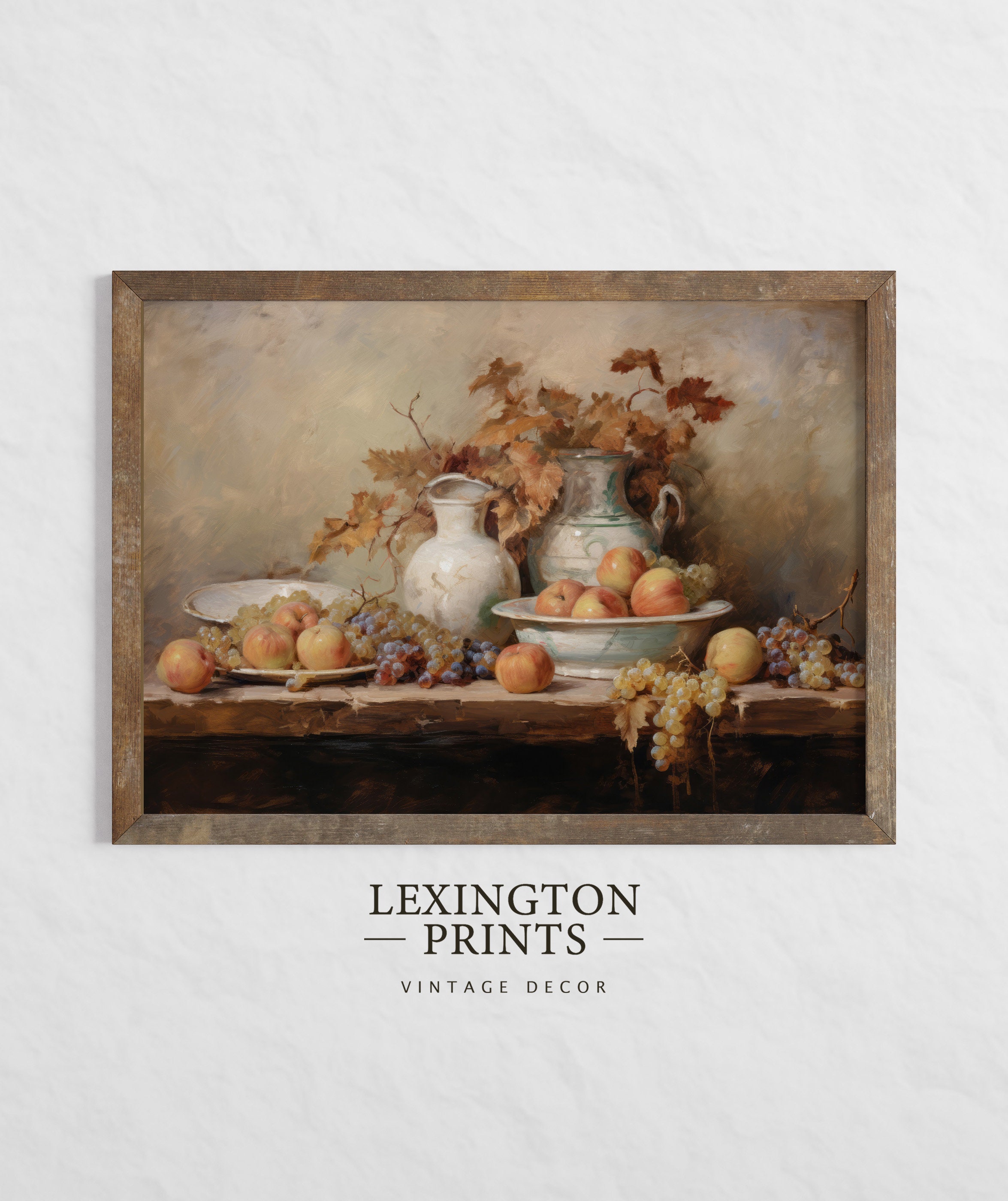 Fall Art Printable Harvest Still Life Oil Painting Rustic Fall - Etsy