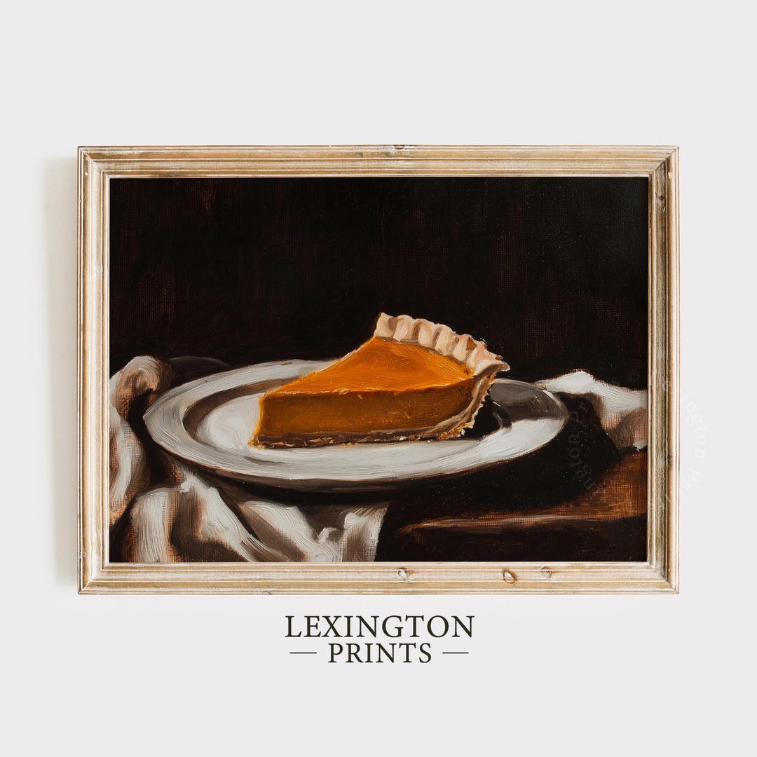 Pumpkin Pie Art Print, Fall PRINTABLE Wall Art, Autumn Print Fall Wall ...