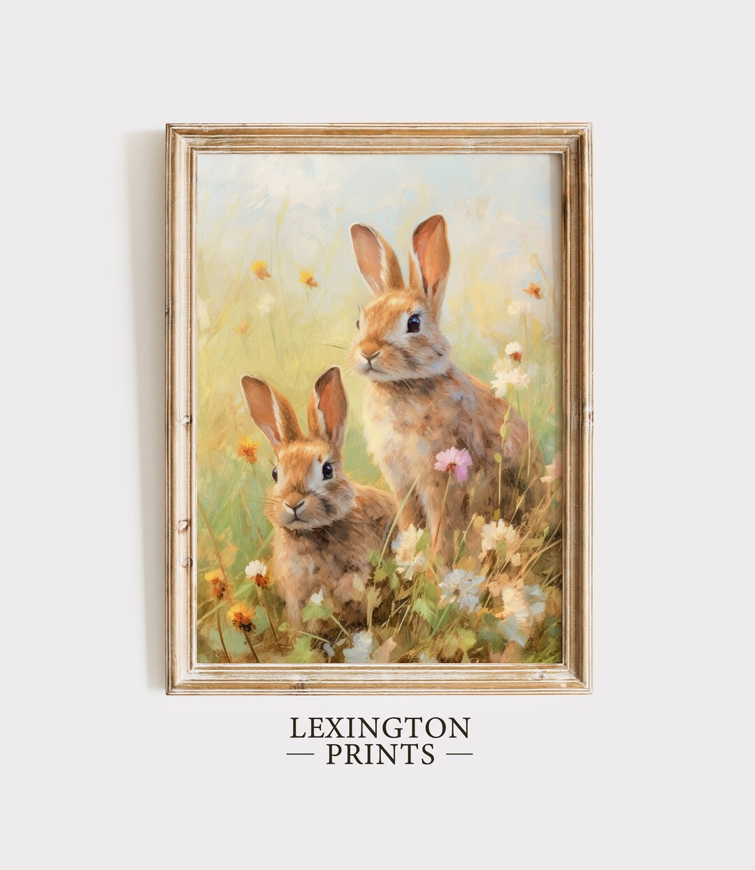 Spring Bunny Rabbits Spring Decor Vintage Spring Printable Farmhouse ...