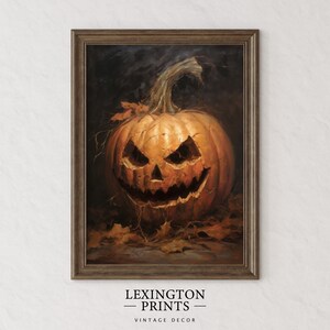 Halloween Decor Jack O Lantern Printable Pumpkin Decor Vintage - Etsy