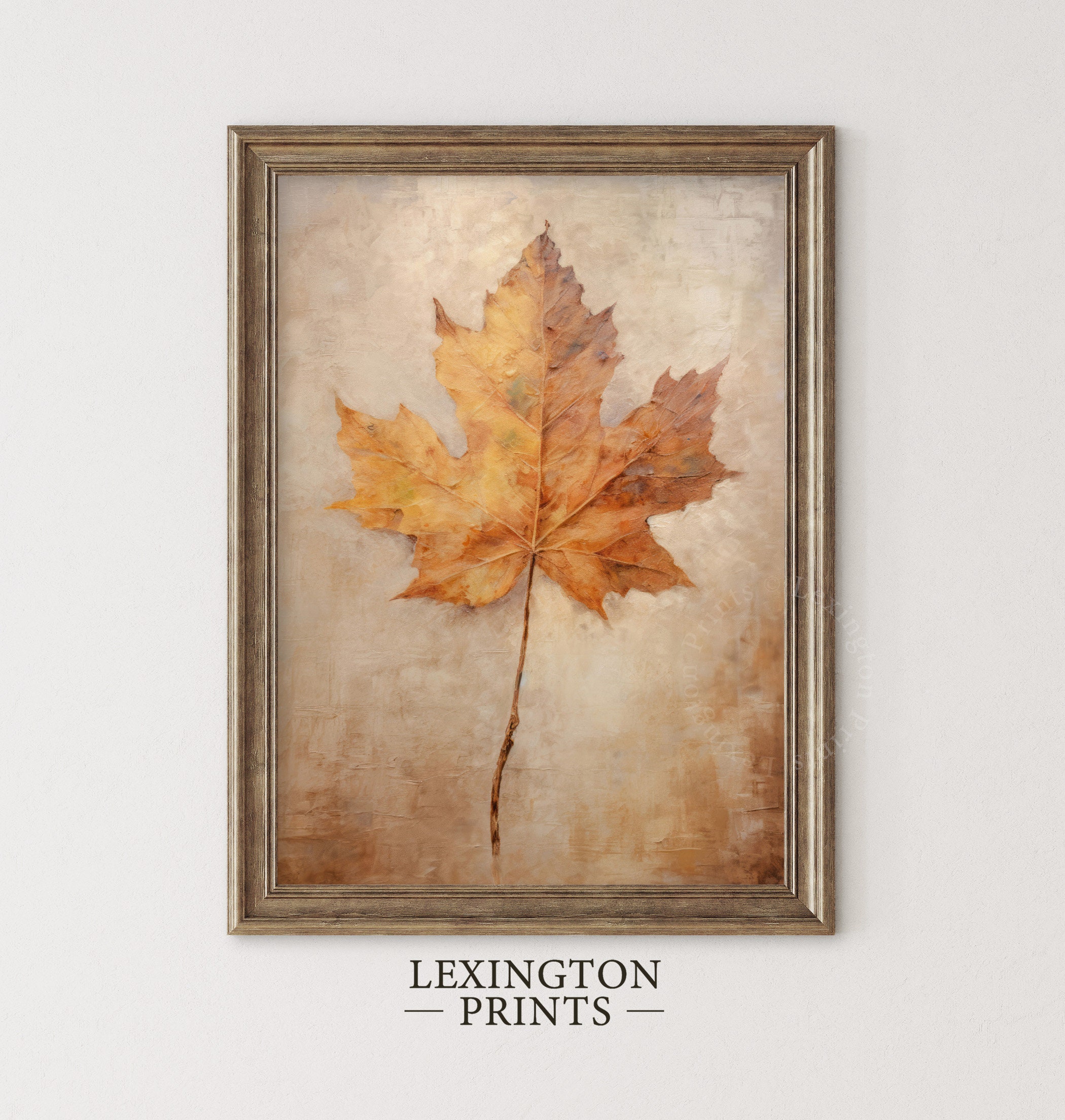 Rustic Fall Decor Wall Art Leaf Art Still Life Printable Vintage Autumn ...