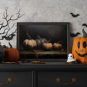 Pumpkin Decor Art Halloween Wall Print Printable Pumpkin Still Life ...