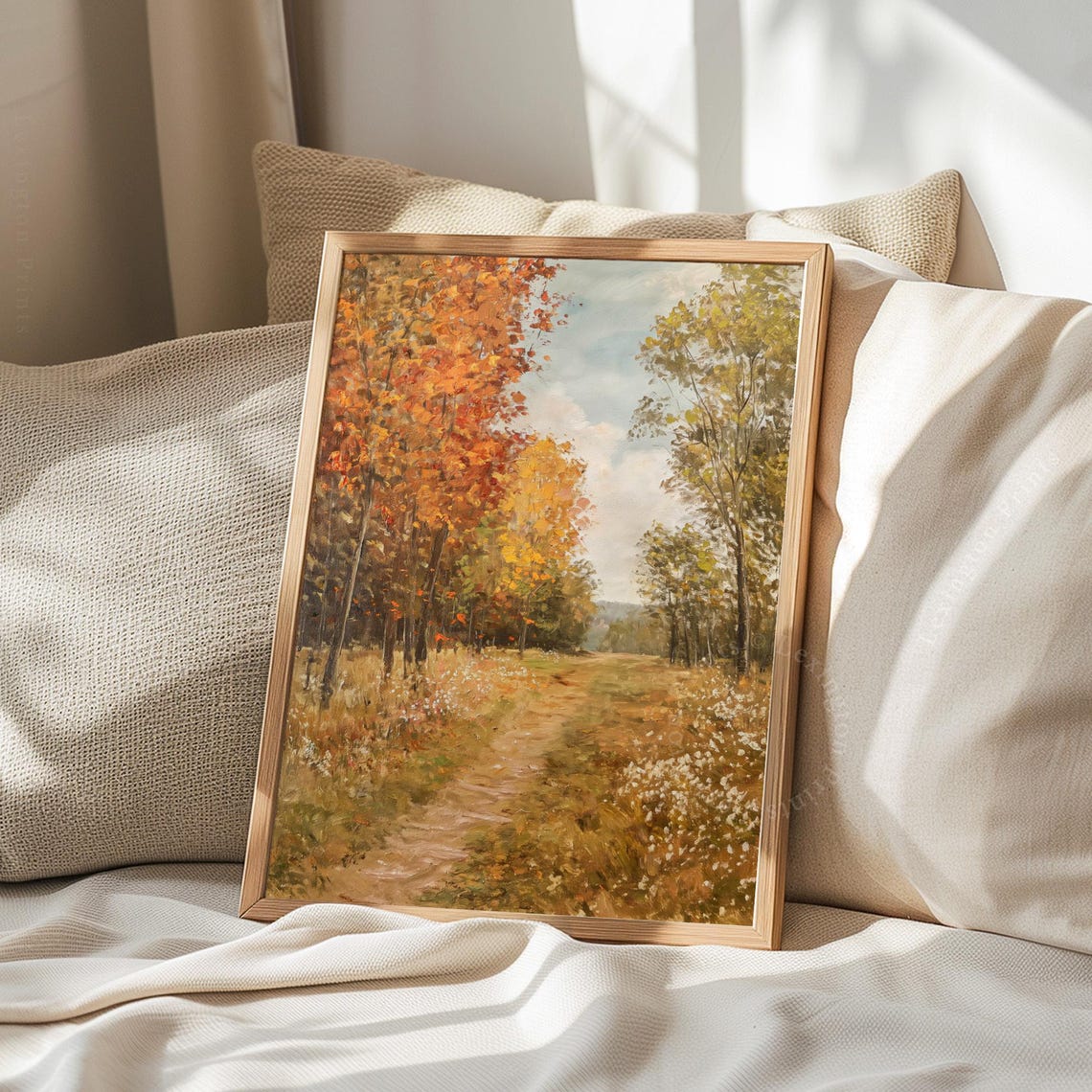 Fall Decor Landscape Print, Fall Printable Wall Art, Vintage Fall Home ...