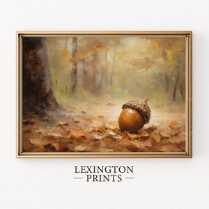 Rustic Fall Wall Art Acorn Fall Painting Fall Acorn Vintage Fall Decor ...