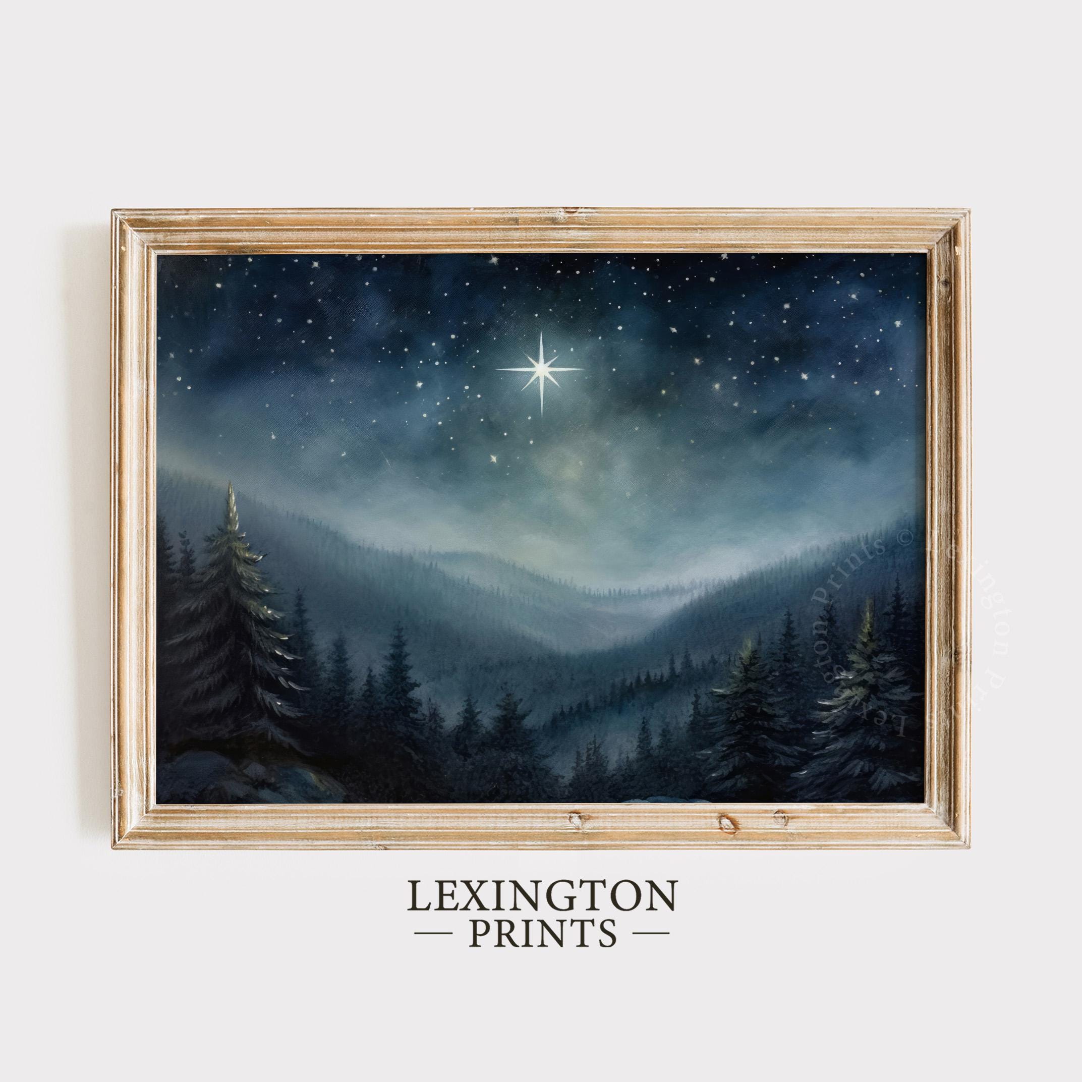 Christmas Star Christian Wall Art Christian Cross Art Christmas Wall ...