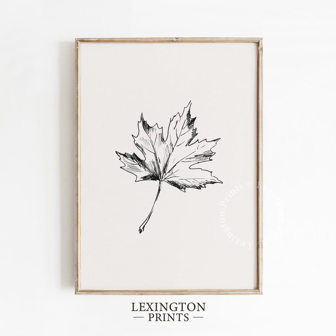 Rustic Fall Leaf Print, Fall PRINTABLE Wall Art, Fall Wall Art Autumn ...