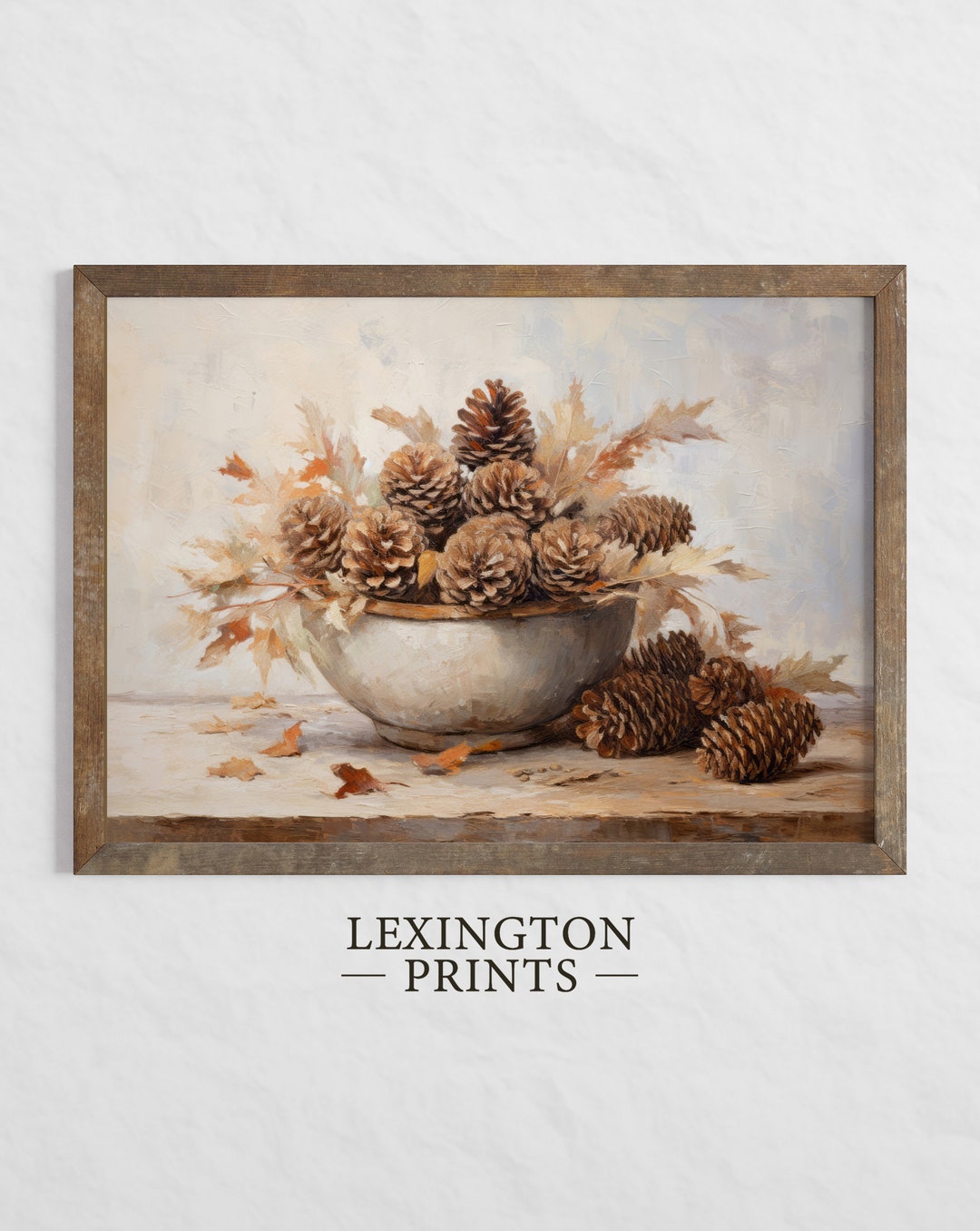 Rustic Fall Decor Pinecone Fall Painting Fall Pinecone Nature Art ...