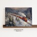 Christmas Train Art Vintage Christmas Wall Art Forest Wall Art ...
