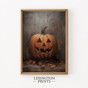 Jack O Lantern Art Halloween Decor Printable Pumpkin Decor Painting ...