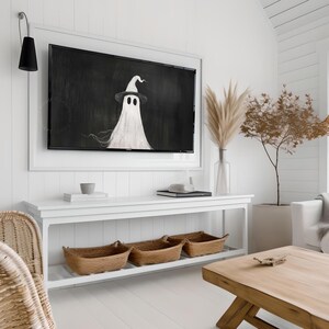 Ghost Witch Halloween Frame TV Art, Witch TV Art Ghost TV Art, Spooky ...