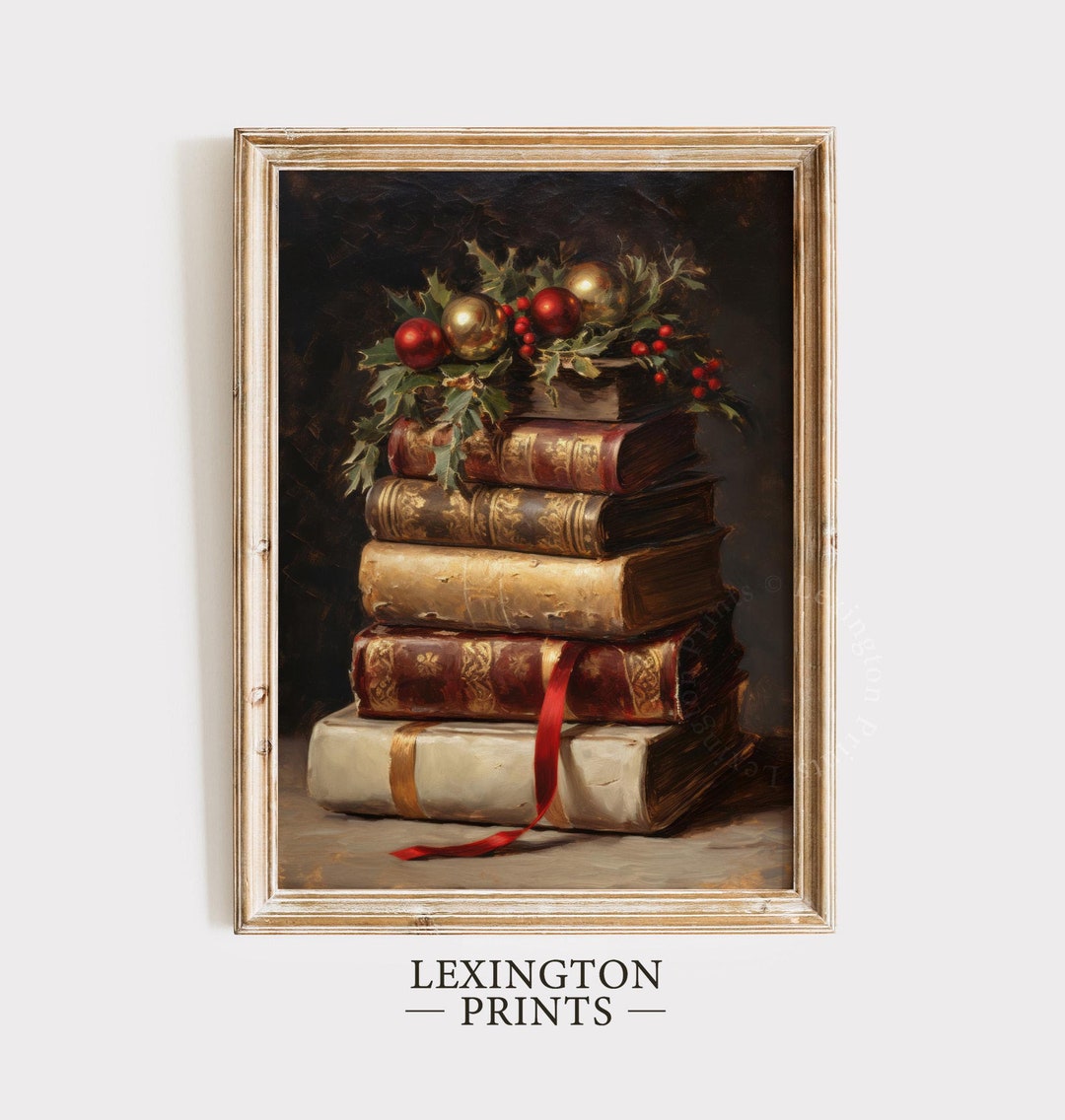 Rustic Christmas Print Christmas Wall Art Book Art Christmas Printable ...