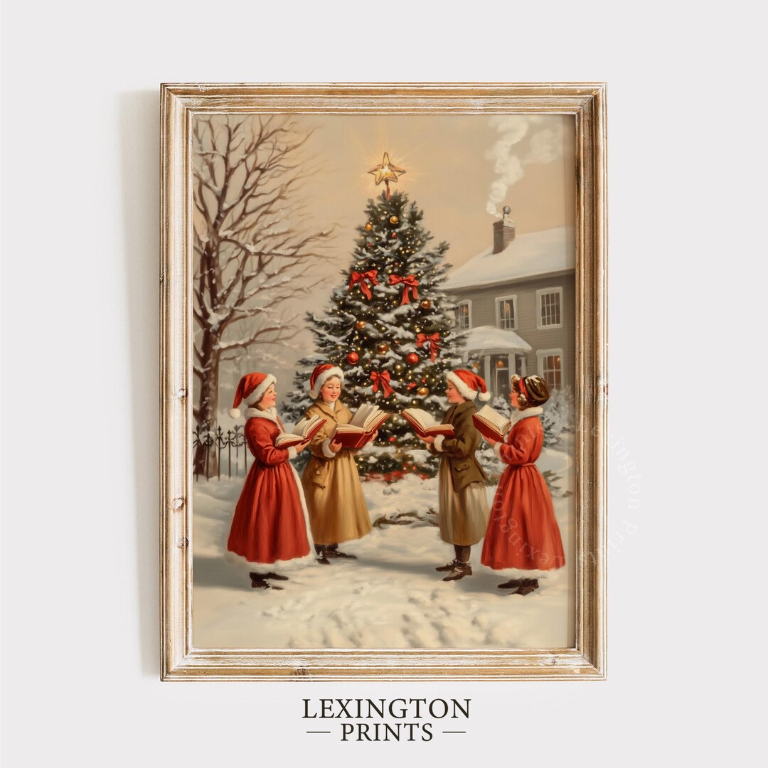 Vintage Christmas Characters Print, Christmas PRINTABLE Wall Art ...