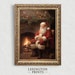 Santa Fireplace Vintage Christmas Wall Art Christmas Santa Painting Christmas Holiday Art Winter ...