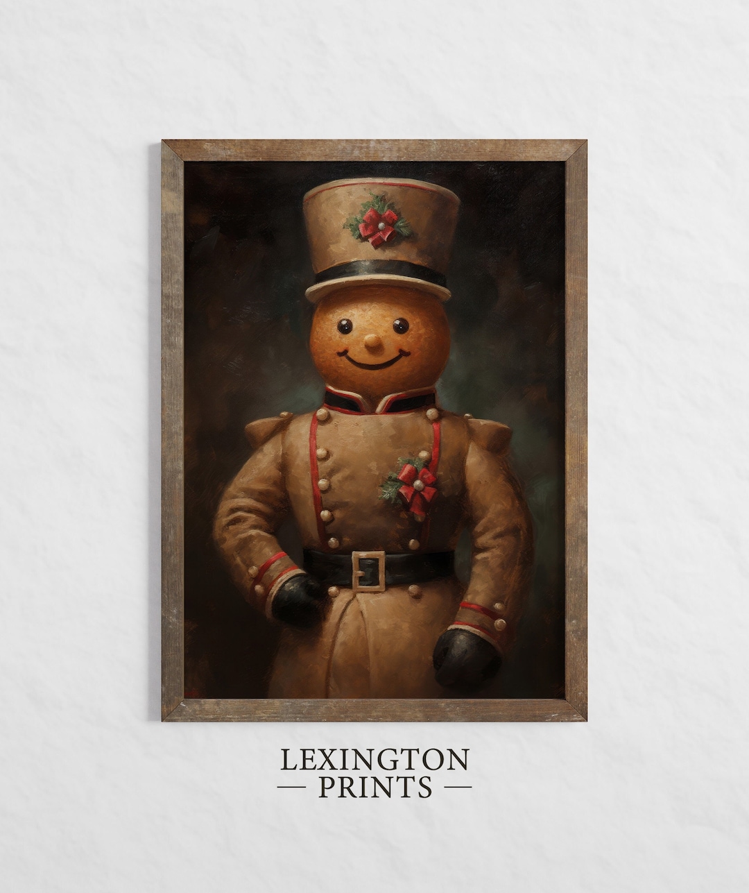 Cute Military Gingerbread Man Christmas Portrait Printable Christmas ...