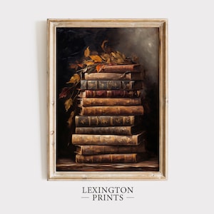 Rustic Fall Decor Wall Art Book Art Still Life Moody Wall Art Printable ...