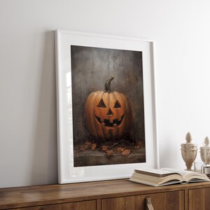 Jack O Lantern Art Halloween Decor Printable Pumpkin Decor Painting ...