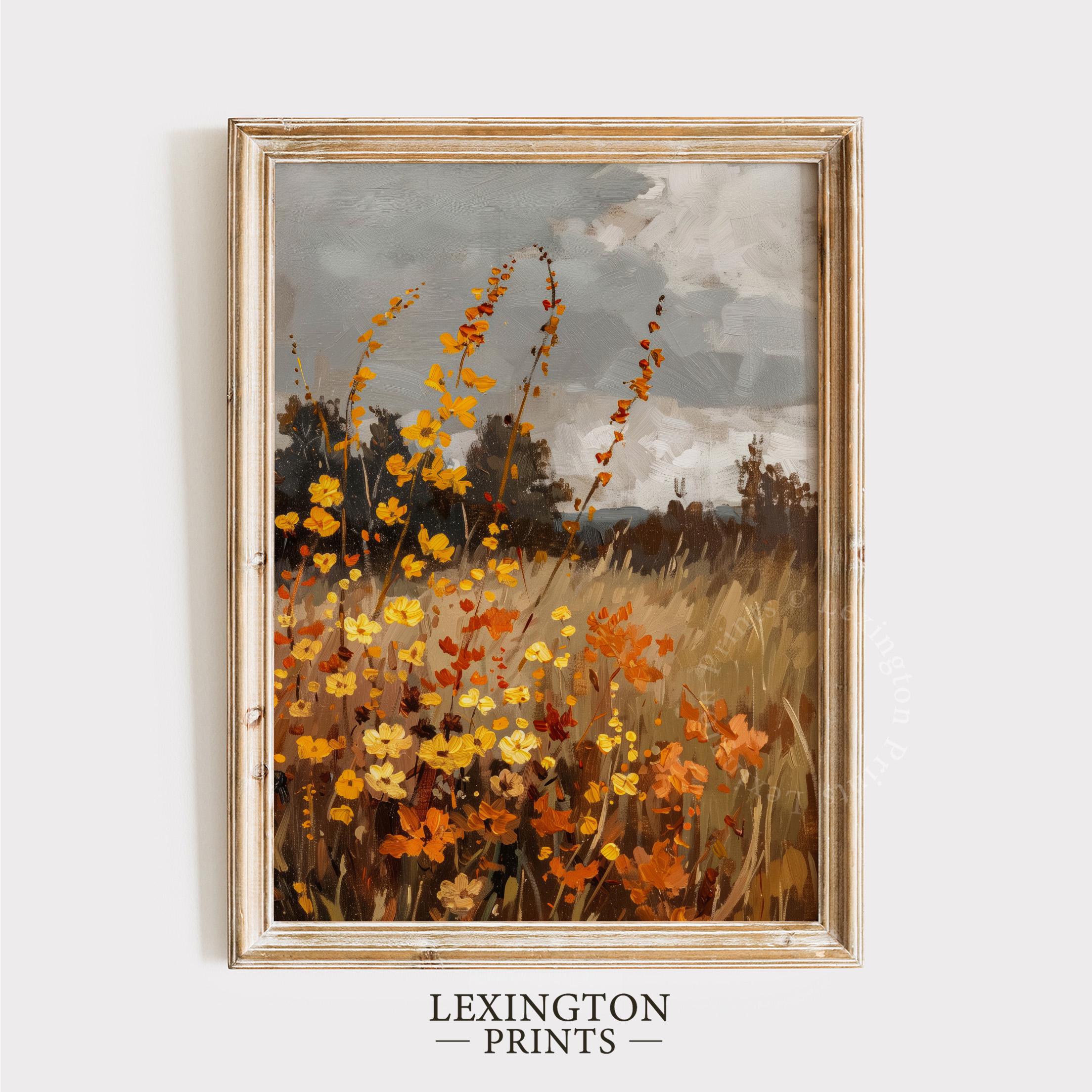 Moody Fall Wildflower Print, Fall PRINTABLE Wall Art, Fall Print Autumn ...