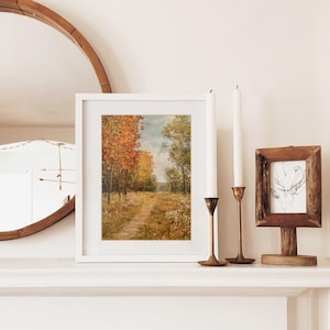 Fall Decor Landscape Print, Fall Printable Wall Art, Vintage Fall Home ...