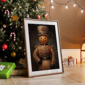 Cute Military Gingerbread Man Christmas Portrait Printable Christmas ...