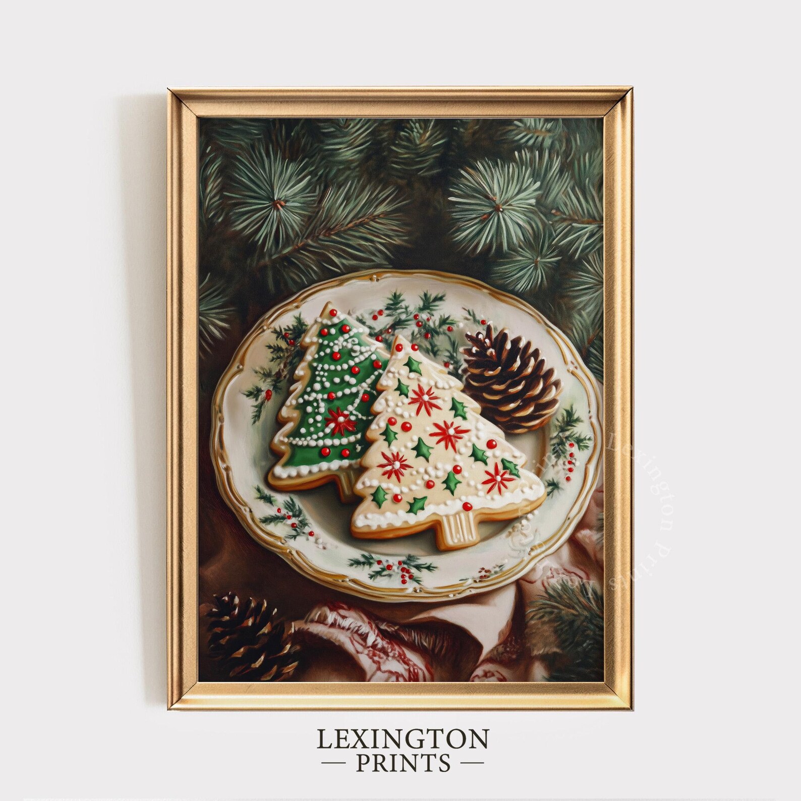 Christmas Cookies Art Print, Christmas Printable Wall Art, Christmas ...