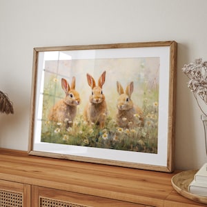 Spring Bunny Rabbits Spring Decor Vintage Spring Printable Farmhouse ...